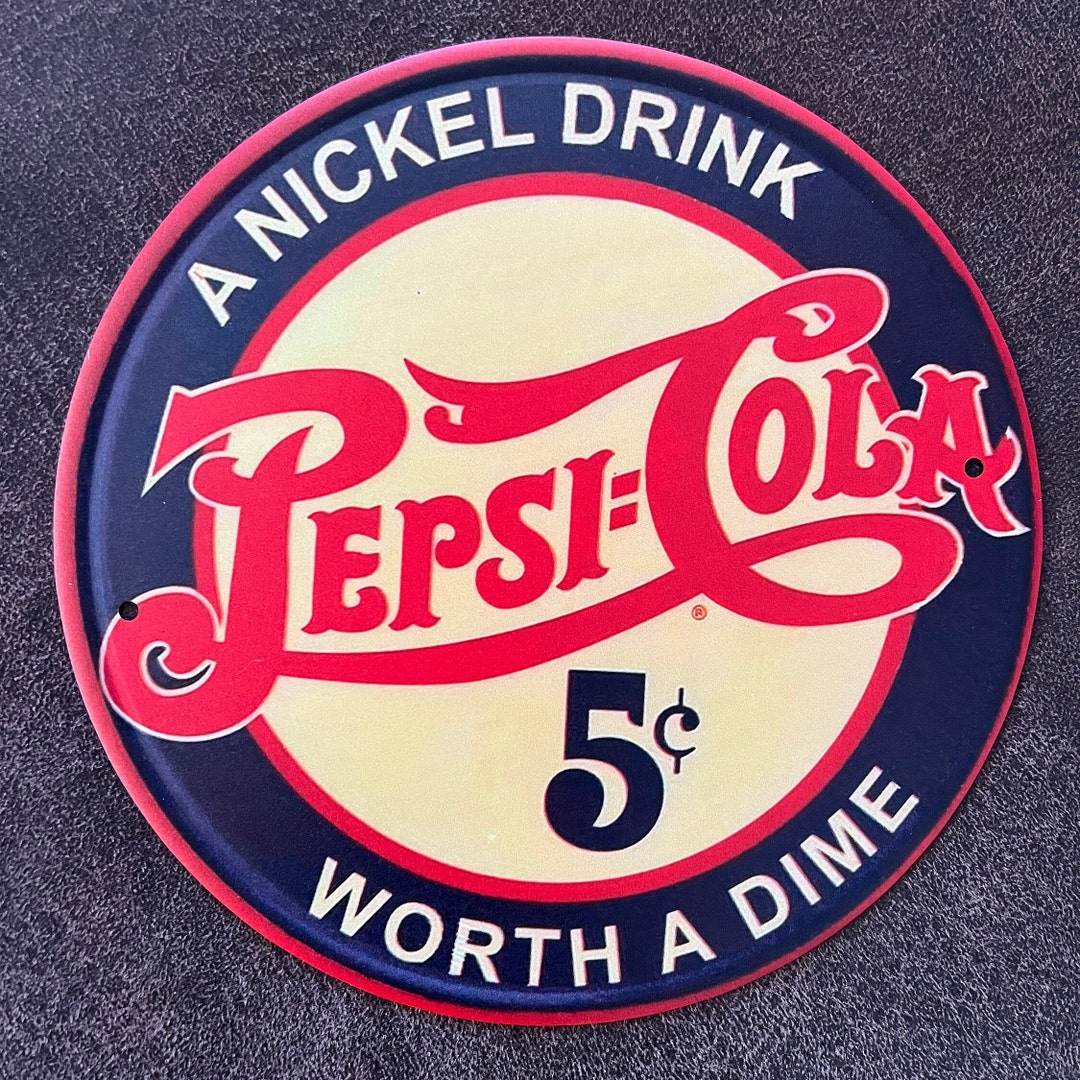 Pepsi Cola Tin Metal Sign Pepsi Decor Garage Wall Decor for Garage Sign ...