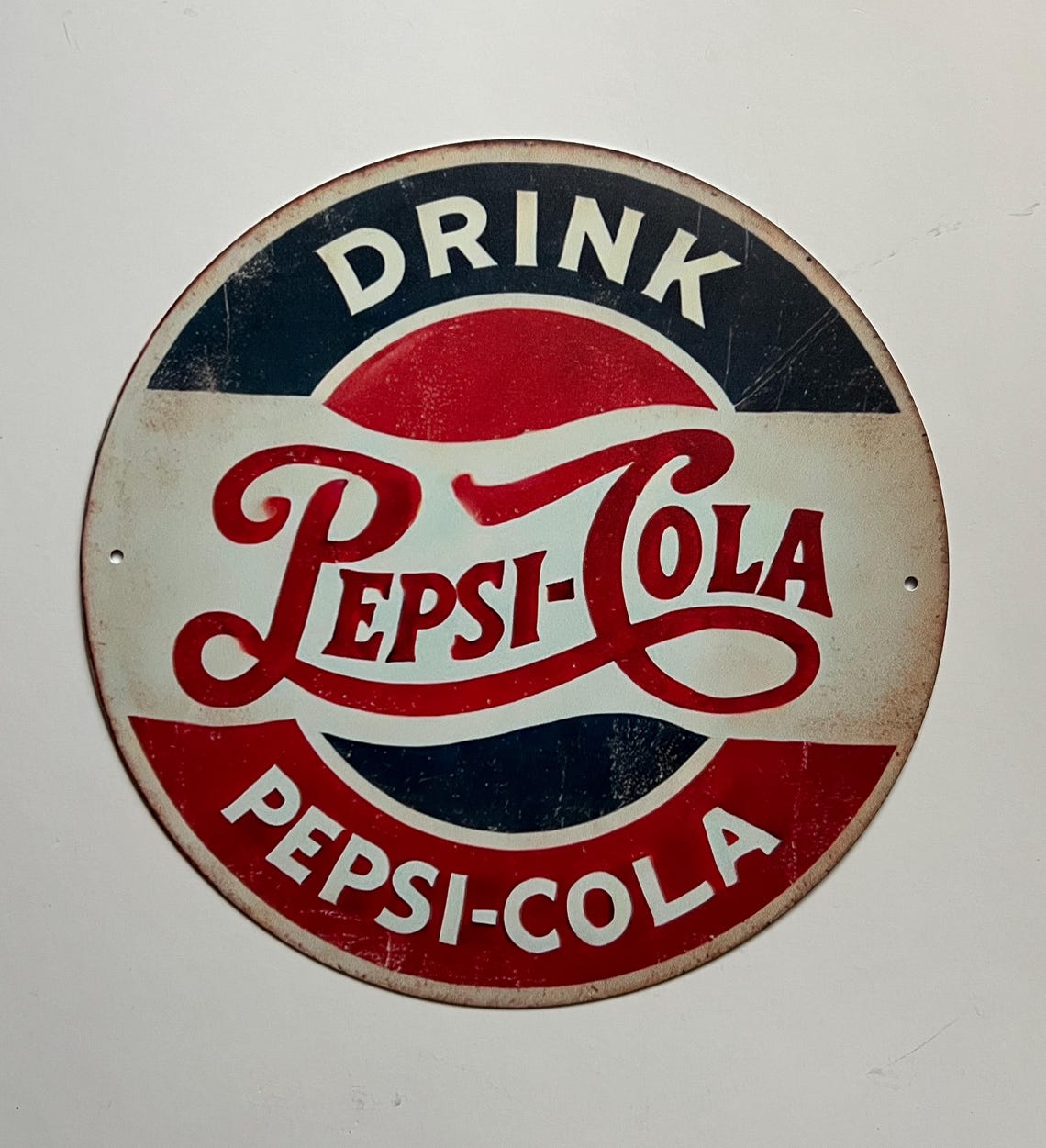 8 Round Pepsi Cola Tin Metal Sign Pepsi Decor Garage Wall Decor for ...