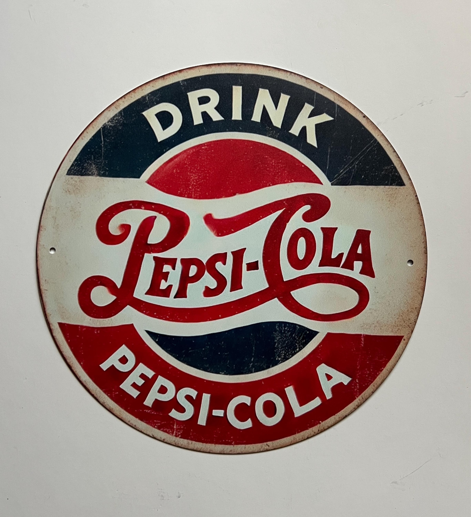 8 Round Pepsi Cola Tin Metal Sign Pepsi Decor Garage Wall Decor for ...