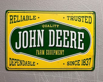 John Deere Tin Metal Sign Farming Decor Garage Gifts for Men Wall Decor ...