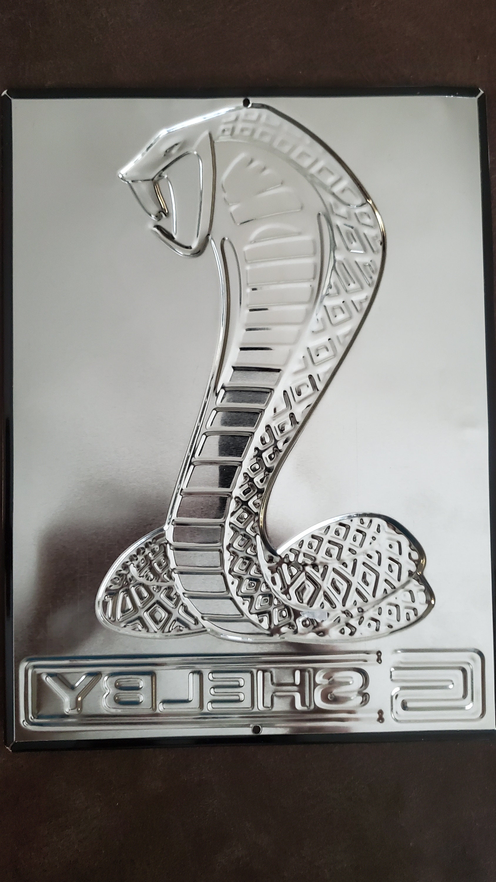 Shelby Cobra Logo Metal Sign Motor Oil Gas Station Mancave Decor Tin ...