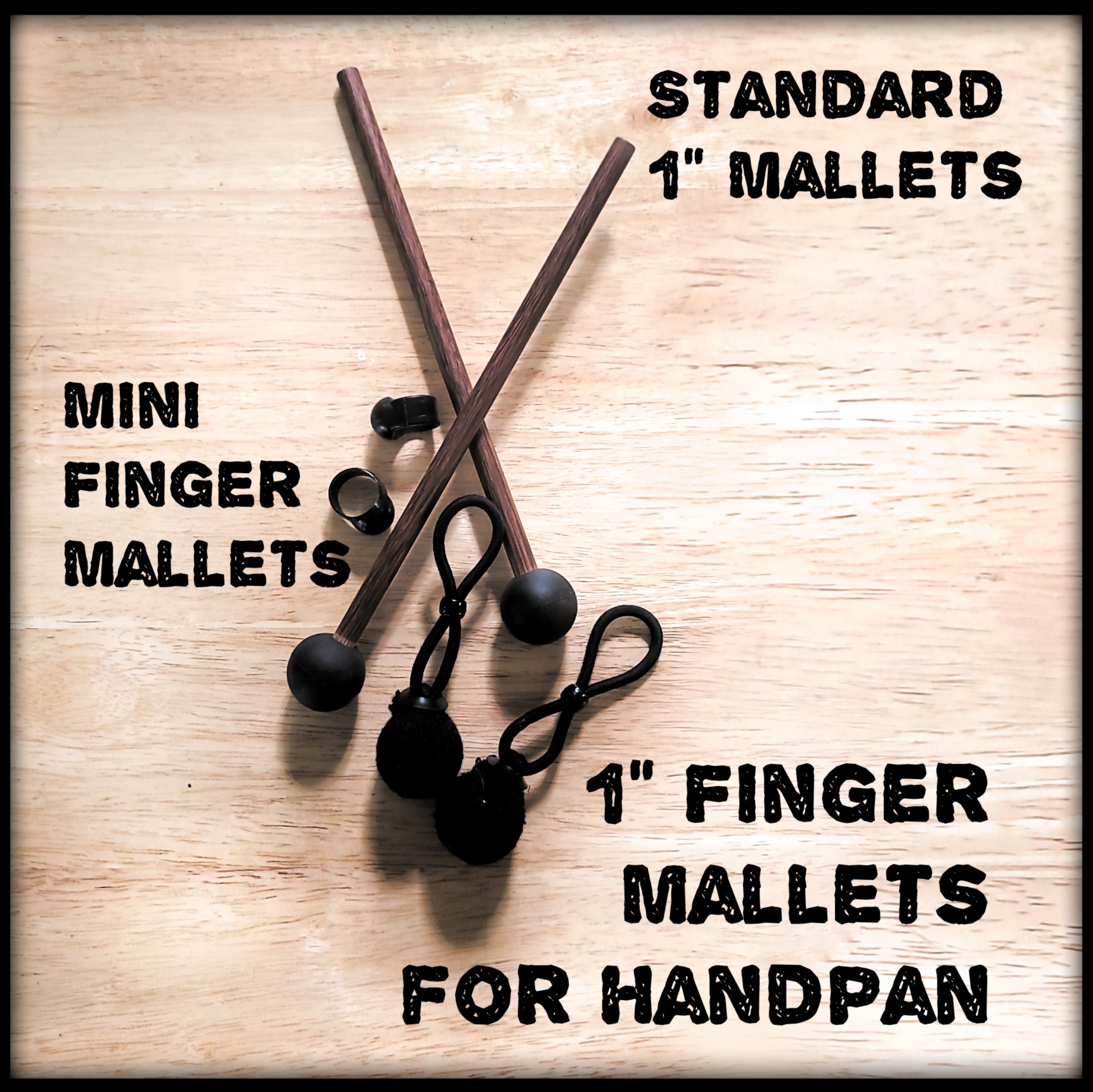 Handpan Finger Mallets 1 Rubber also for Rav Drum, Tongue Drum, Hang ...