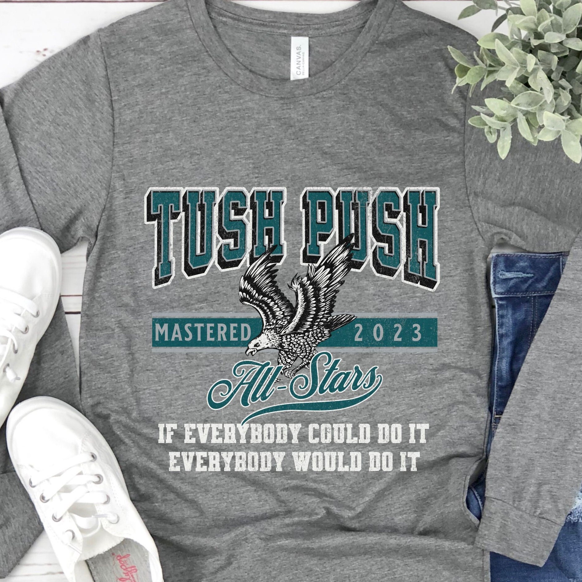 Tush Push Philadelphia Eagles Shirt Brotherly Shove Long Sleeve Tee Go ...