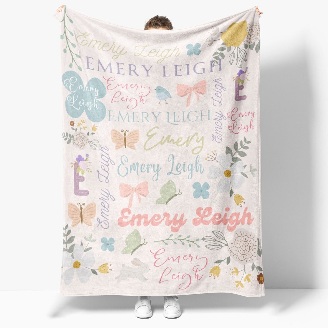 Initial Blanket and Throws Personalized Blanket Baby Personalized Throw ...