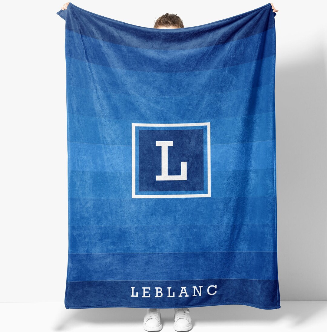 Initial Blanket Monogram Personalized Throw Blanket Wedding Blanket ...