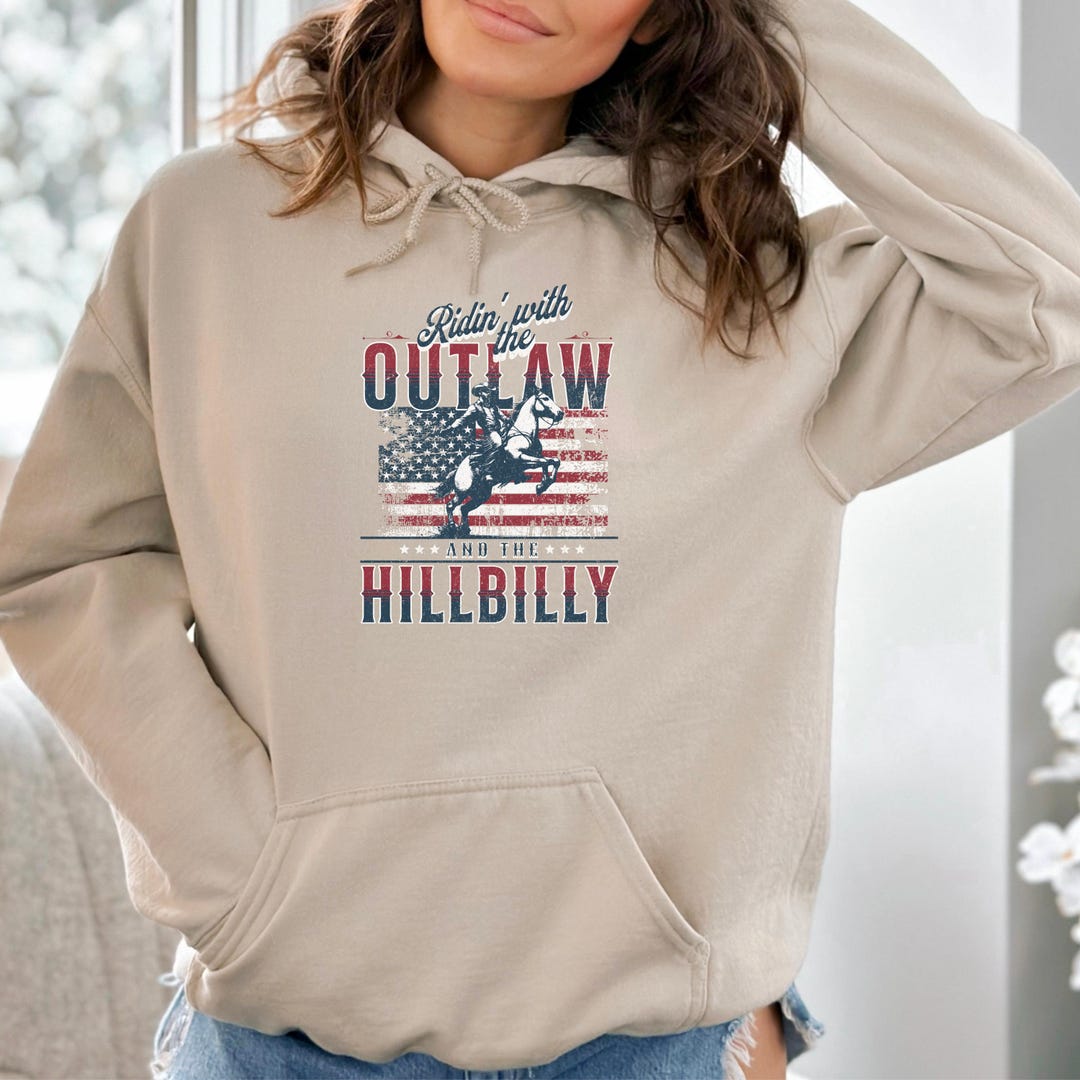 Outlaw and Hillbilly Trump Hoodie 2024 MAGA Trump Shirt Donald Trump ...