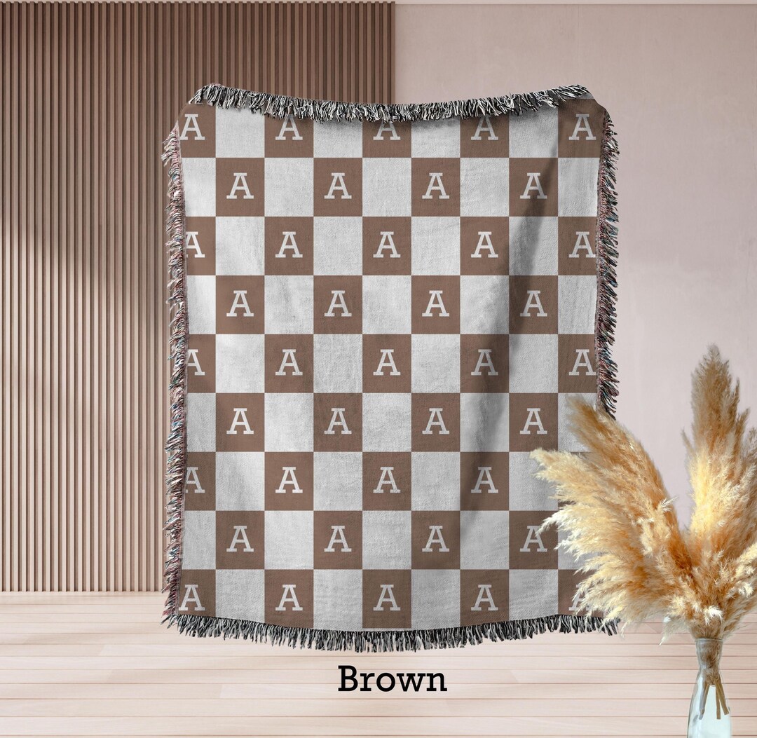 Throw Blanket Couch Woven Blanket With Monogram Boho Throw Personalized ...