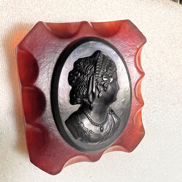Black Bakelite Cameo - Etsy