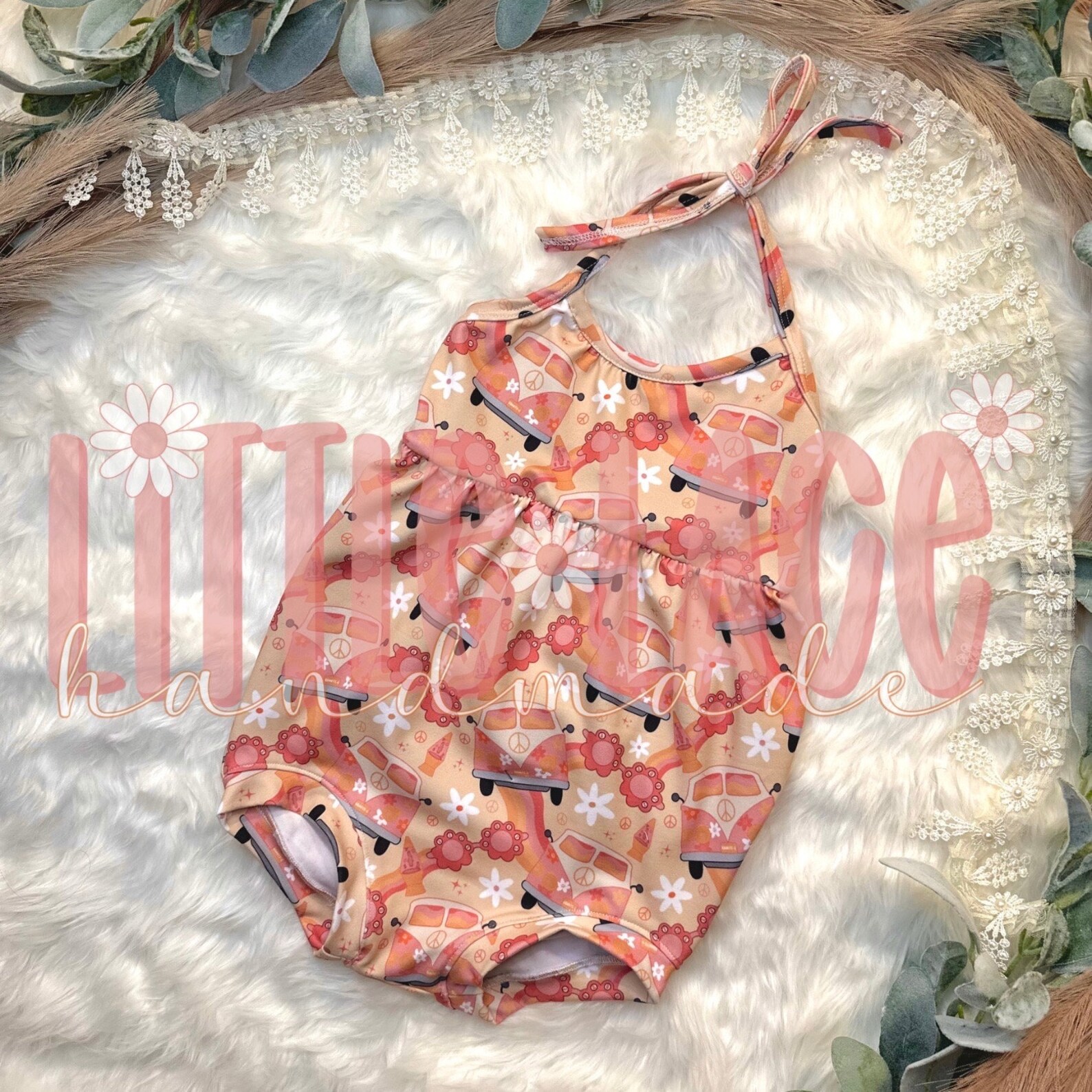 Groovy Halter Bubble Romper, Handmade Baby Toddler Romper, Unique Baby ...