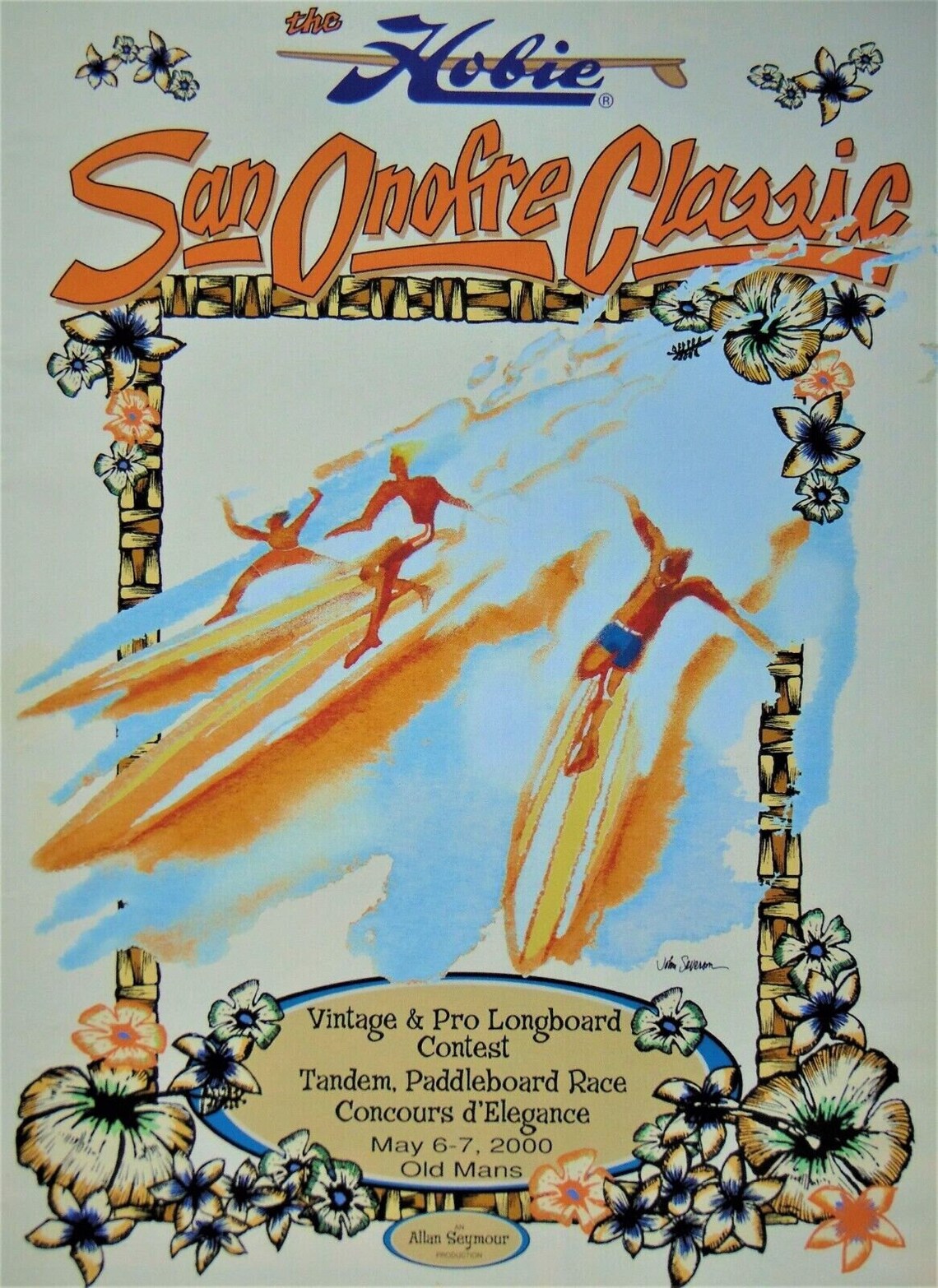 Amazing Surf Poster - A2 420mm. X 590mm San Onofre Classic ...