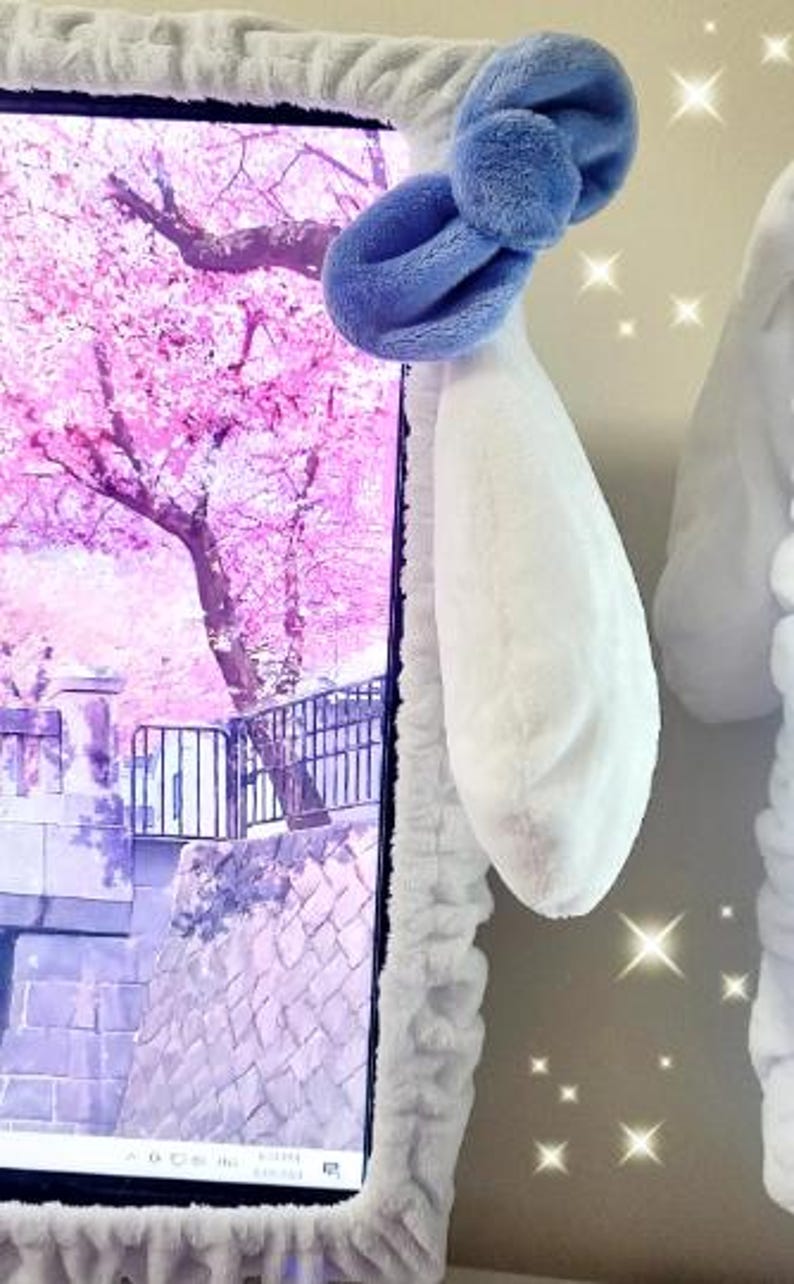 Cute Bunny White Monitor Cover - Etsy