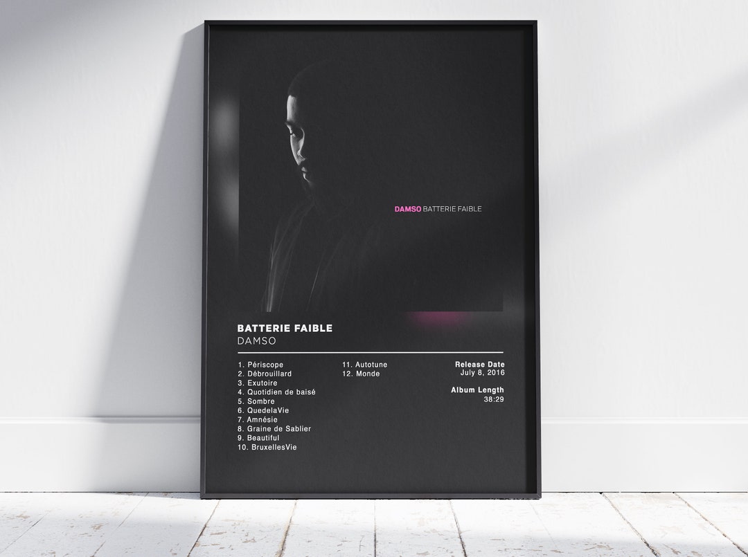 Damso Poster / Low Battery Album Poster / Decoration / French - Etsy