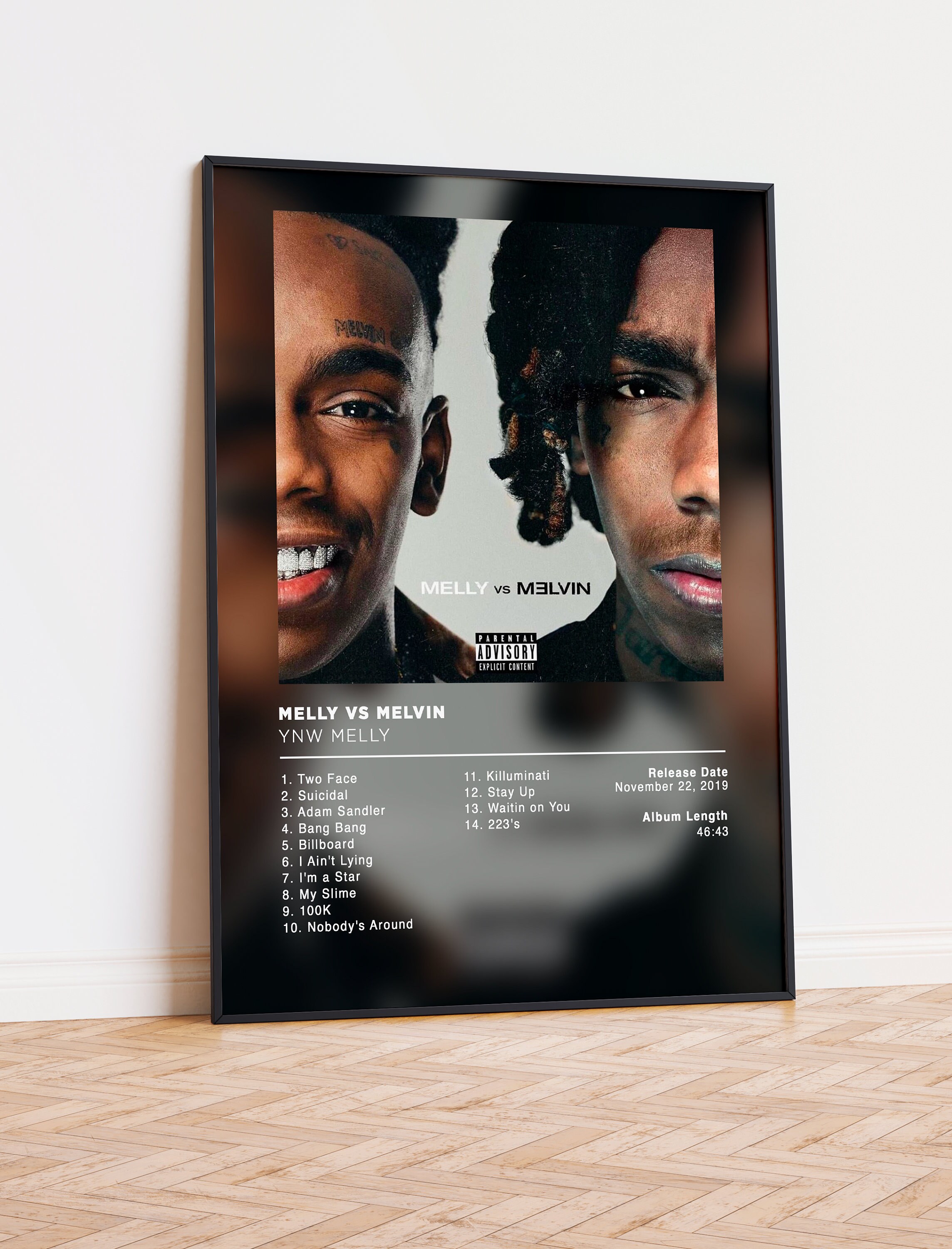 Album Poster Melly VS Melvin by YNW Melly Rap Posters Album - Etsy Hong ...