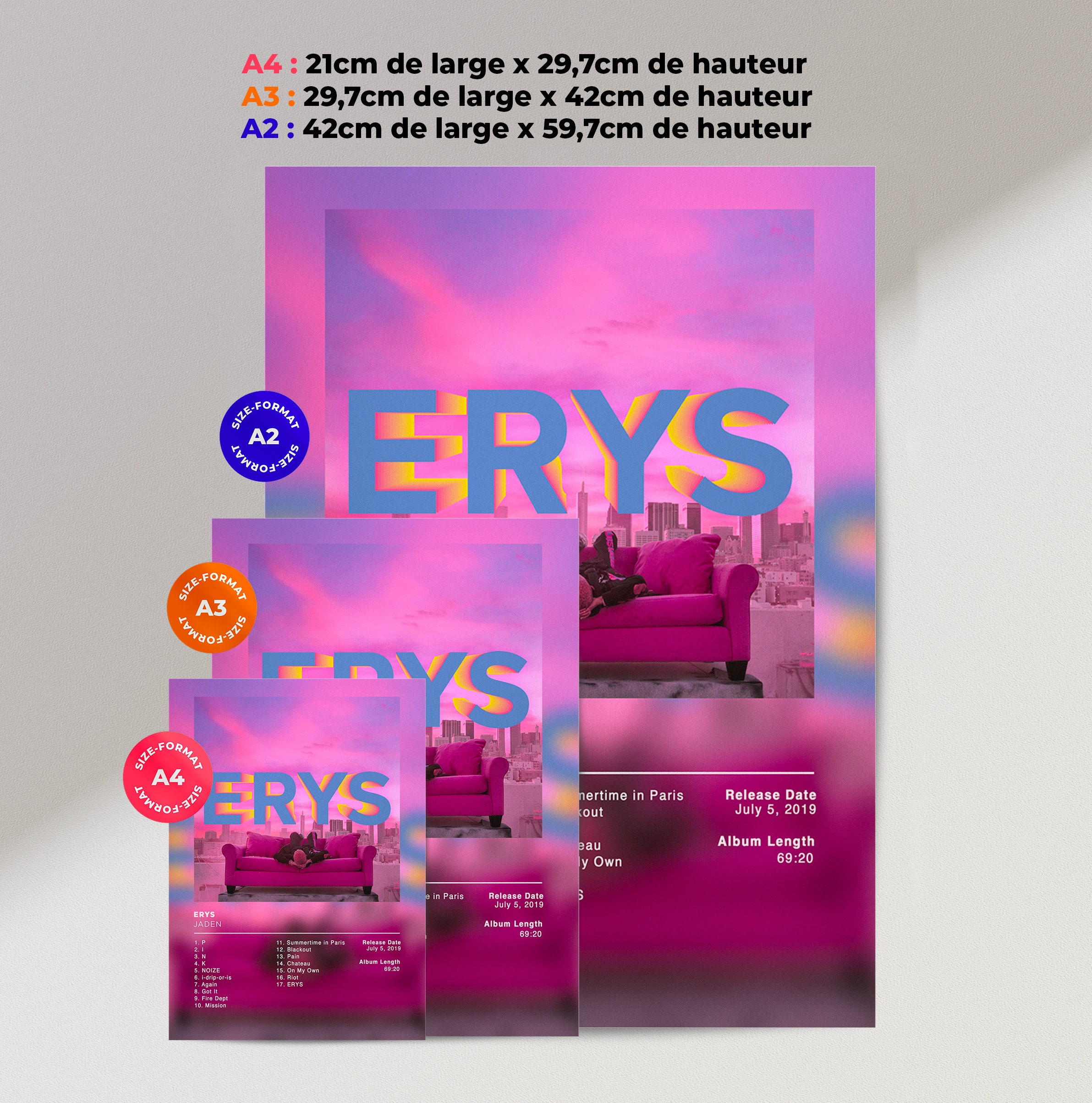 Album Poster ERYS by Jaden Rap Posters Album Cover Album - Etsy Hong Kong