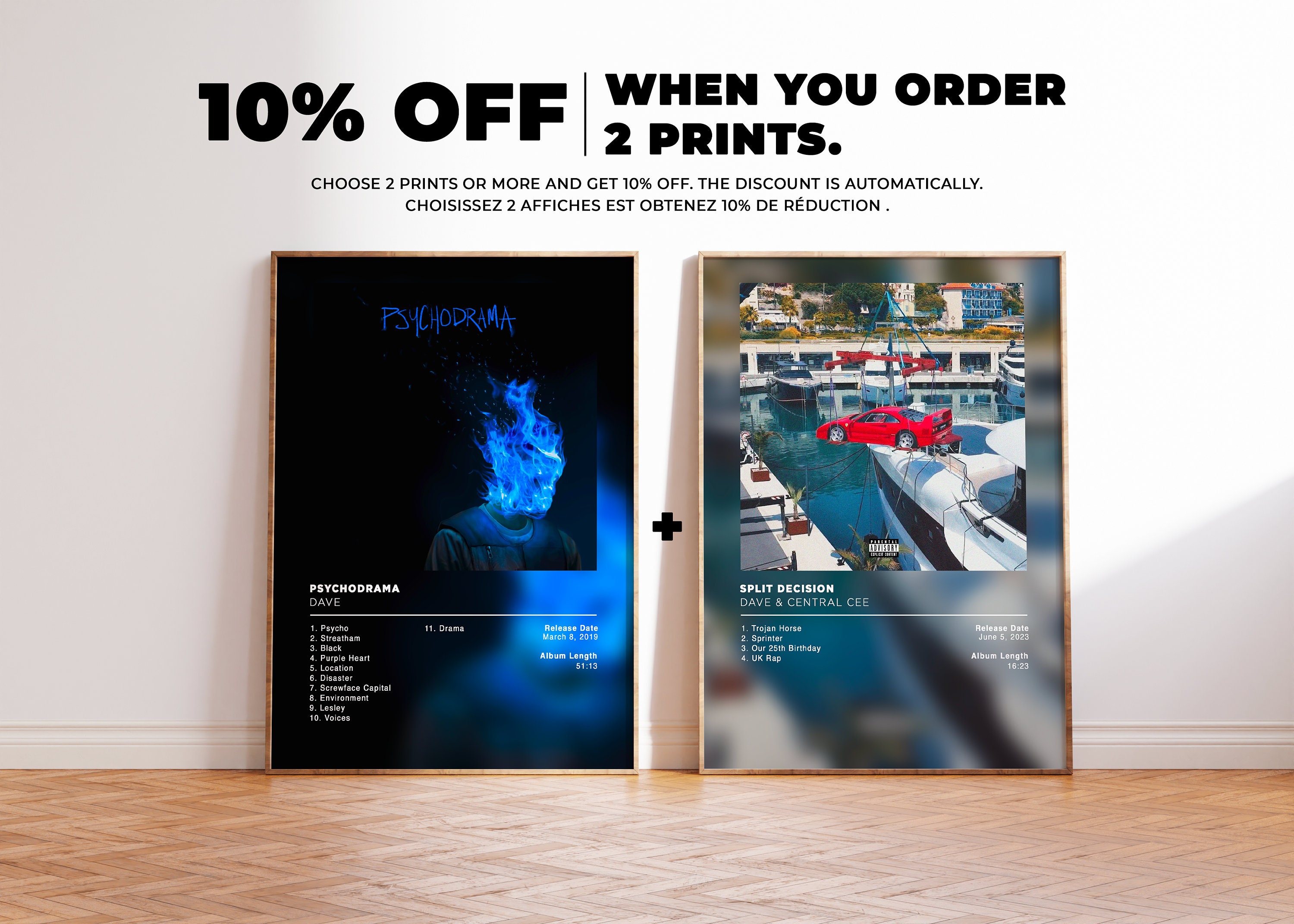 Album Poster Split Decision By Central Cee And Dave Designed & Sold By New