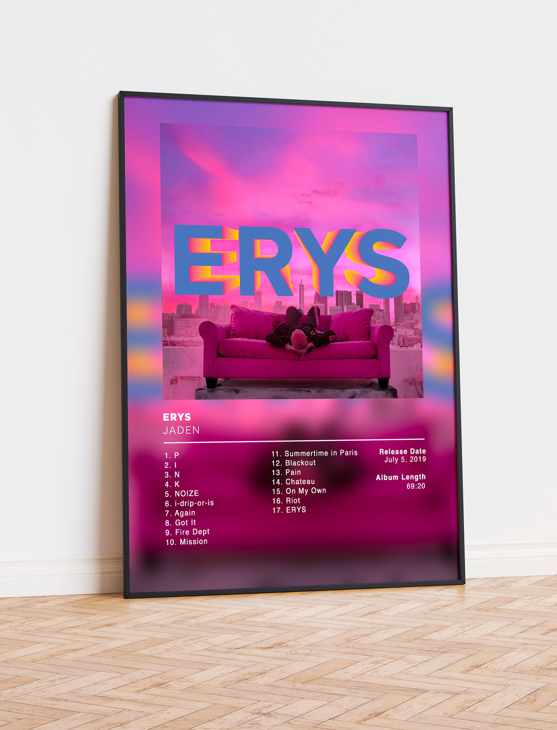 Album Poster ERYS by Jaden Rap Posters Album Cover Album - Etsy Hong Kong