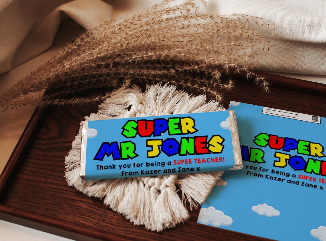 Chocolate Bar Wrapper Teacher Gifts Printable Chocolate Sleeve School ...