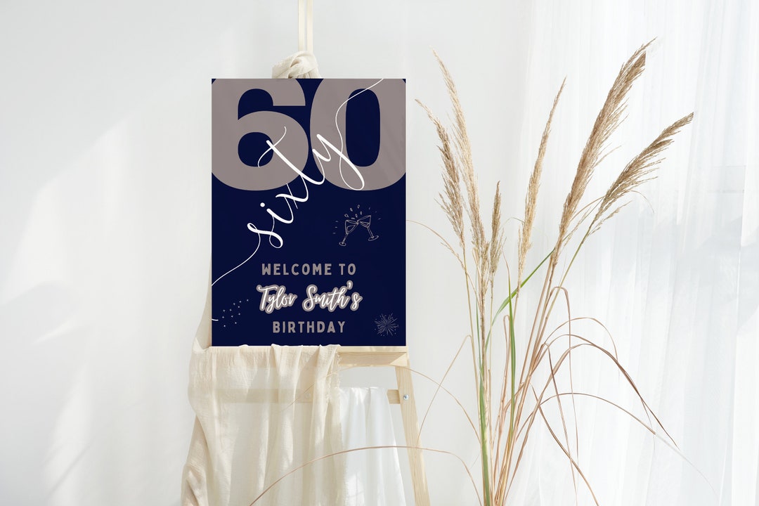 Welcome Sign Editable A1 Poster Template Birthday Party Editable ...