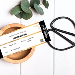 Editable DIY Event Ticket Template Concert Ticket Instant Digital ...