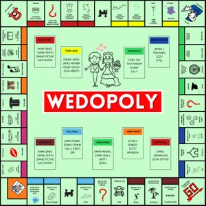 Wedding Board Game Seating Plan Template - Etsy