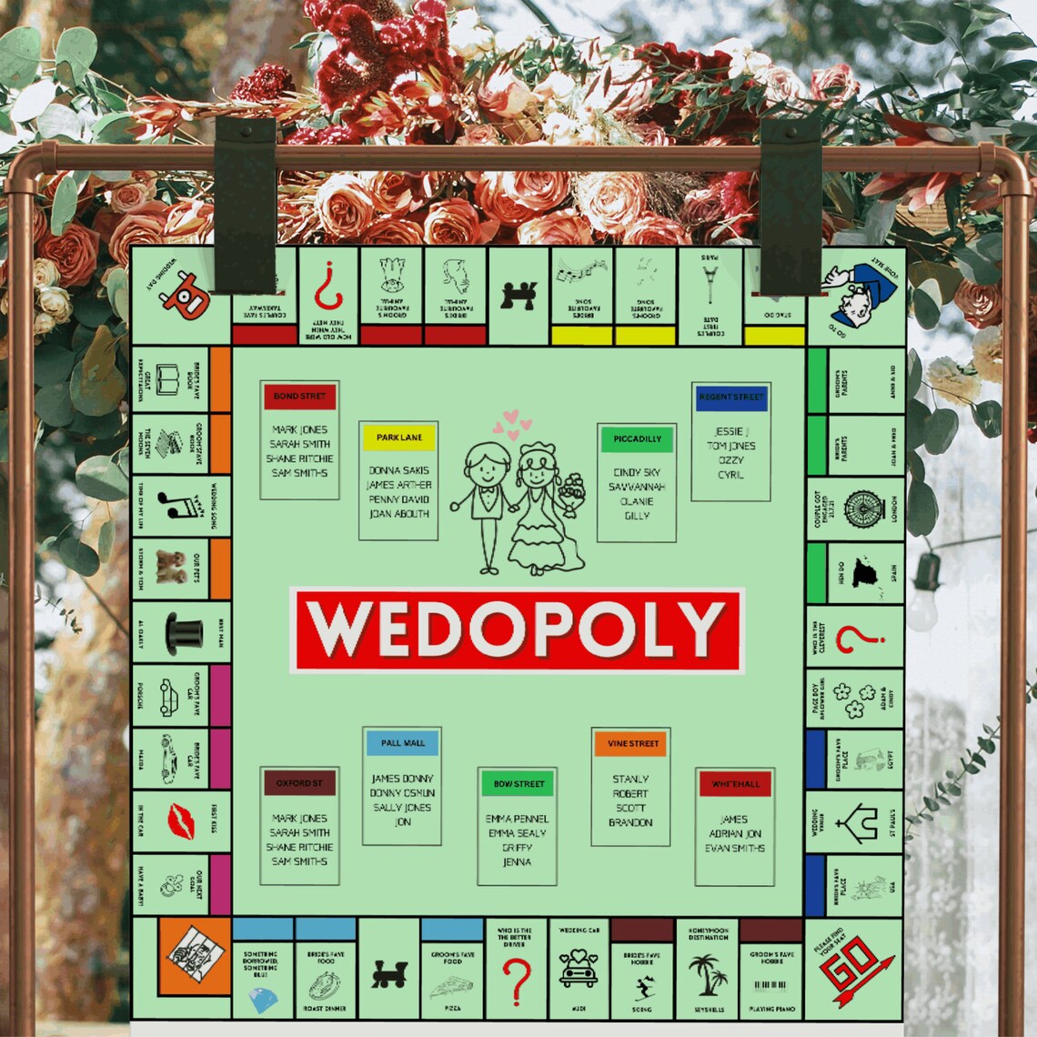 Wedding Board Game Seating Plan Template - Etsy