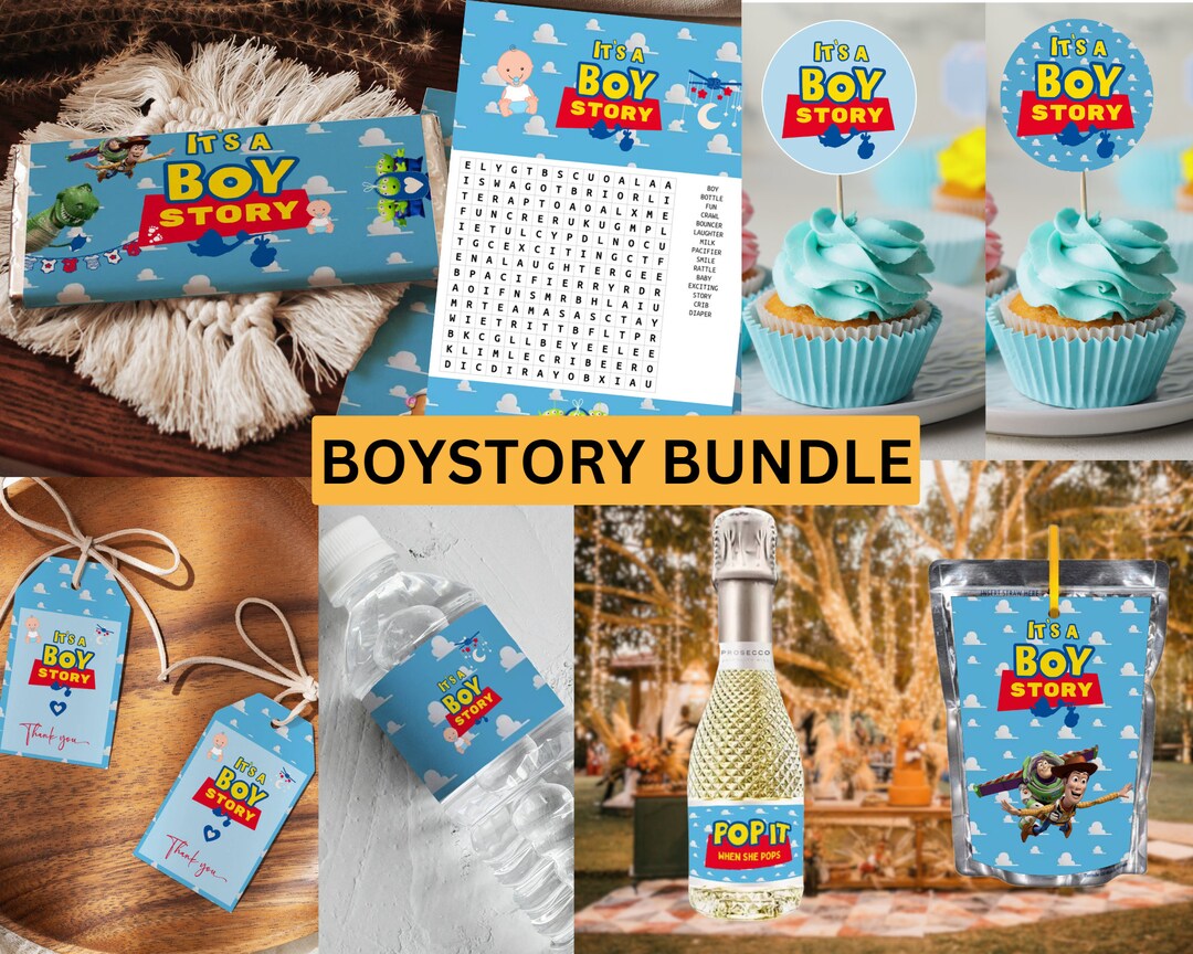 It's a Boy Story Bundle Baby Shower Bundle Toy Story Theme - Etsy