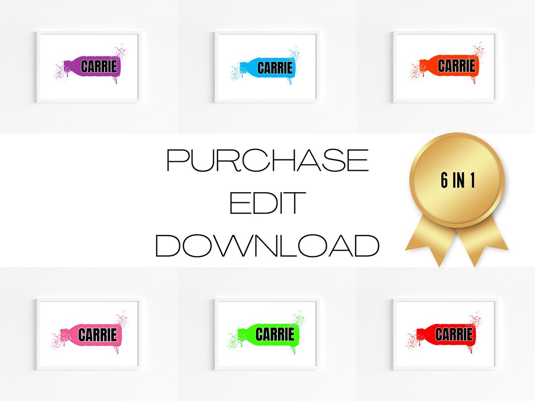 Prime Editable A4 Wall Art, Digital Personalised Prime Bottle, Download ...