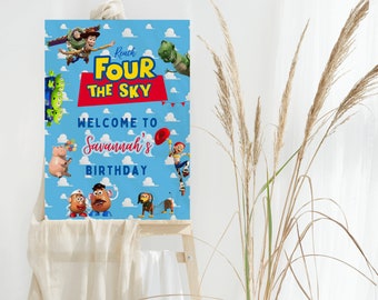 Reach Four the Sky Editable Birthday Invitation Toy Story - Etsy