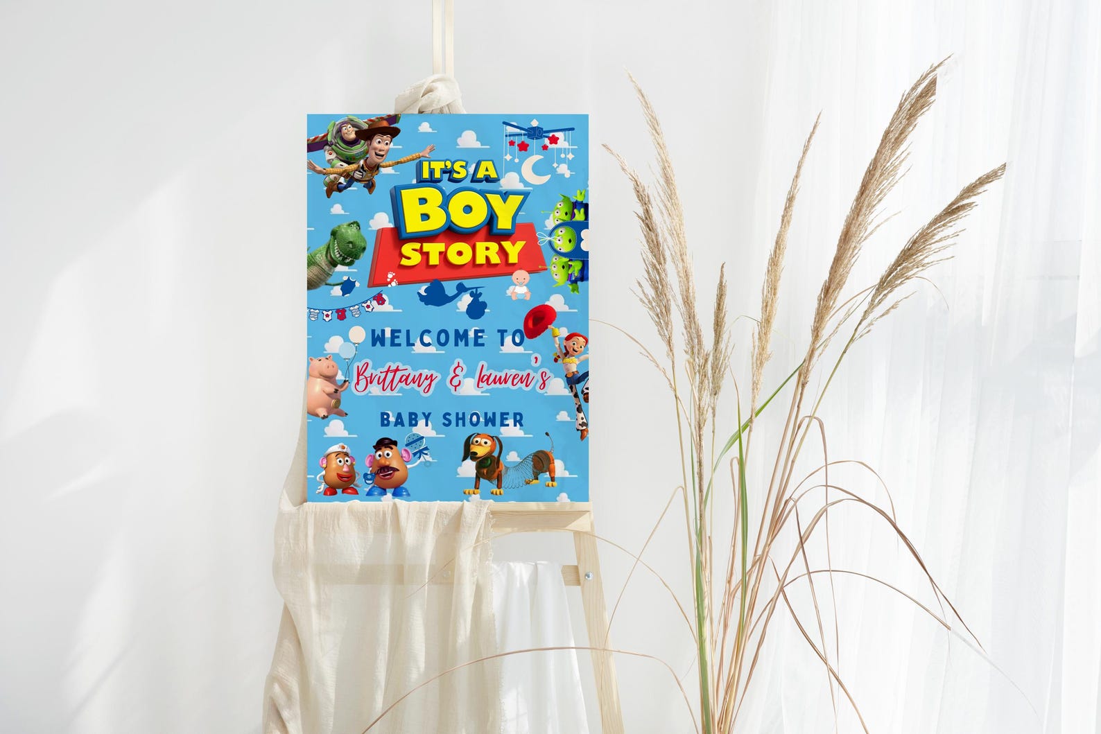 It's a Boy Story Welcome Sign Editable Boy Story Baby Shower Poster ...