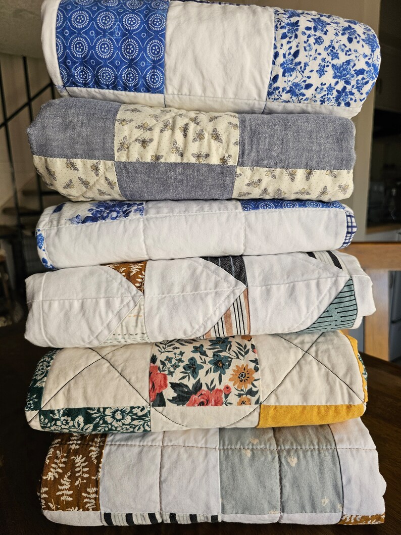 Floral Handmade Quilt Checker Pattern Quilt Baby Girl Quilt Floral ...