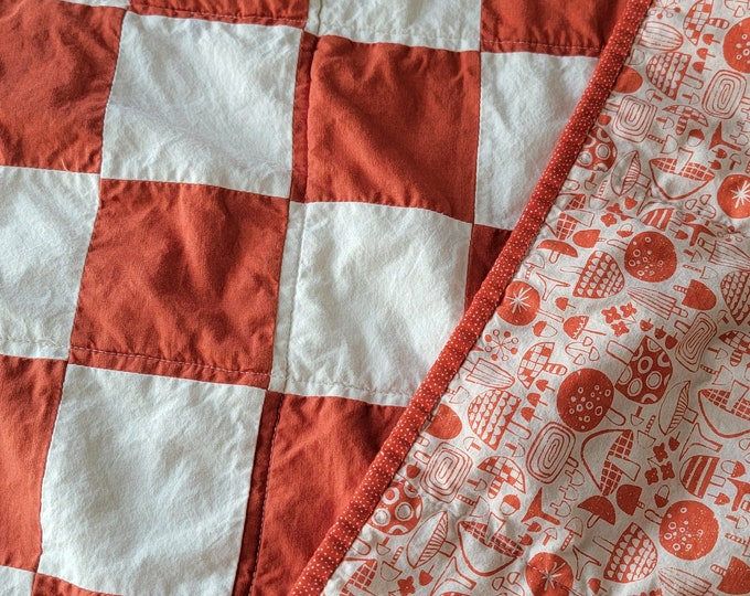 Checker Pattern Handmade Quilt | Cottage Core Style Quilt | Gender ...