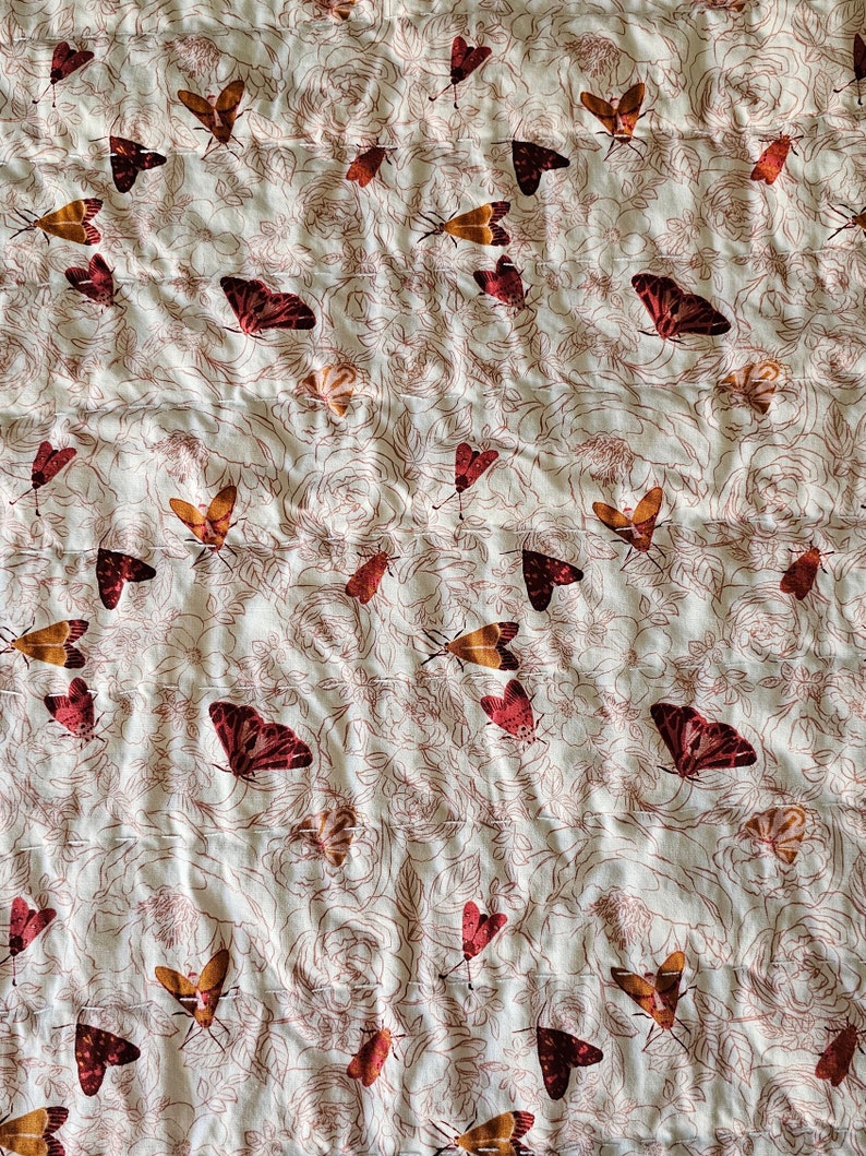 Floral Print Handmade Quilt Moth Print Cottage Core Style Quilt Baby ...