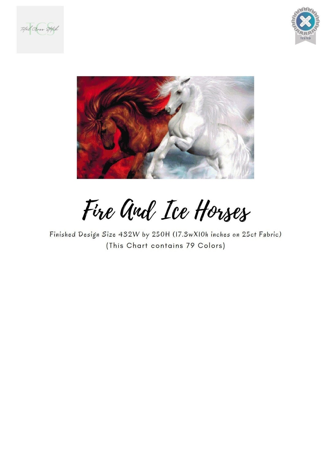 Fire and Ice Horses Cross Stitch Pattern, Pattern Keeper Compatible - Etsy