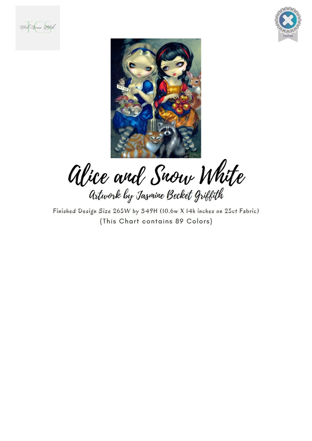 Alice and Snow White by Jasmine Becket Griffith Cross Stitch Pattern ...