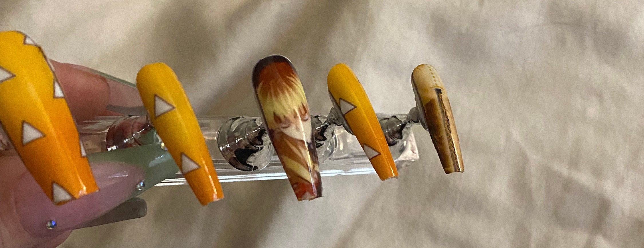 Demon Anime Nails - Etsy