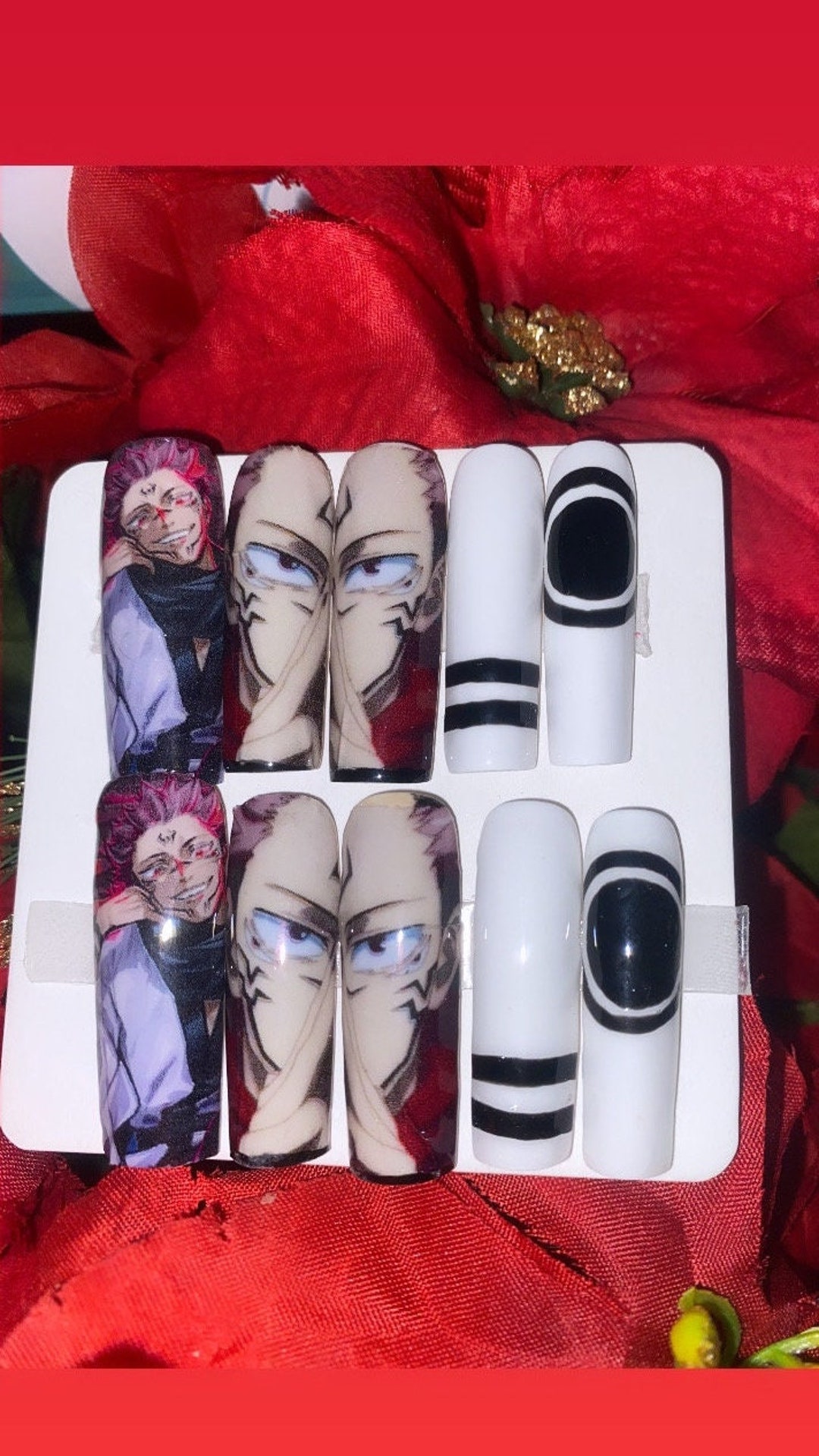 Curse Anime Nails - Etsy