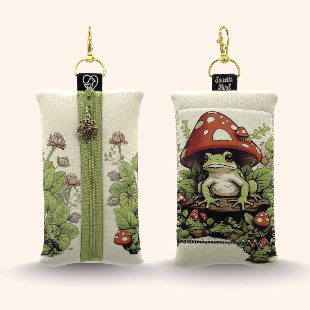 Whimsical Frog or Toad Zipper Pouch: Handcrafted Cottagecore Wallet ...