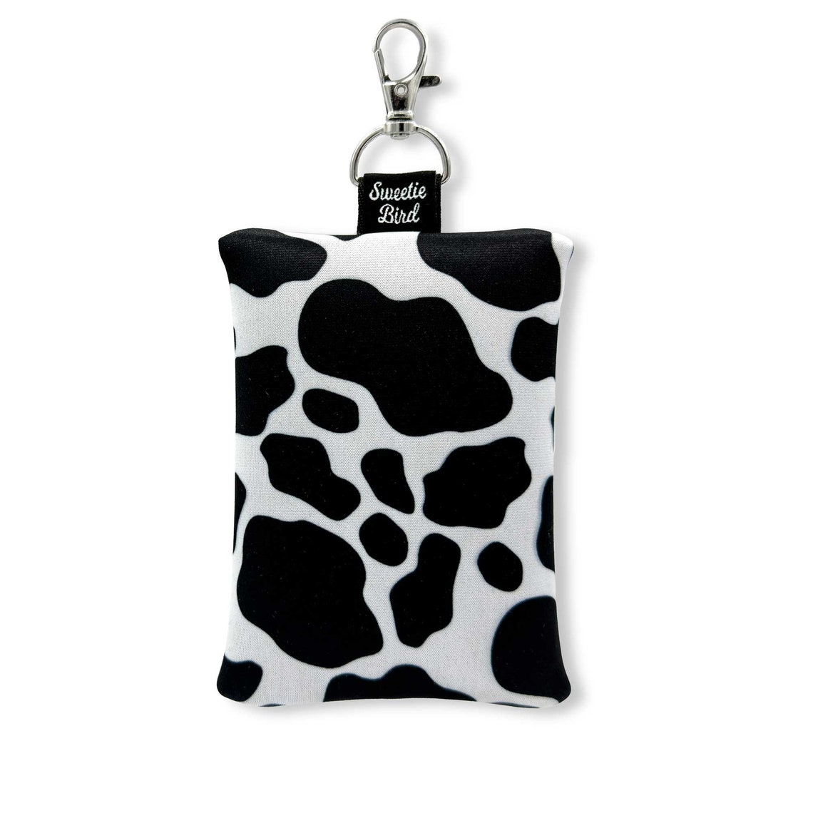 Cow Print Zipper Pouch With Daisy Charm, Designer Coin Pouch, Medical ...