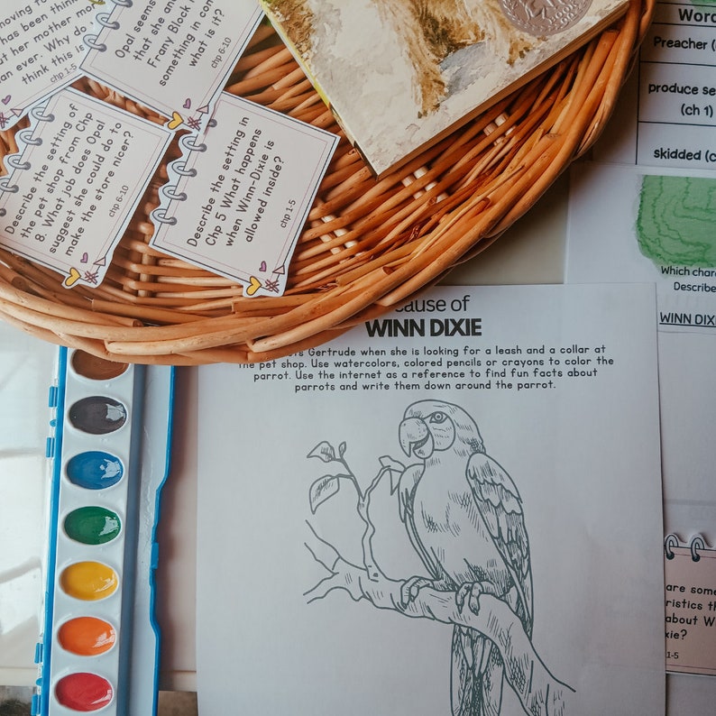 Because of Winn-dixie Literature Guide, Novel Study - Etsy