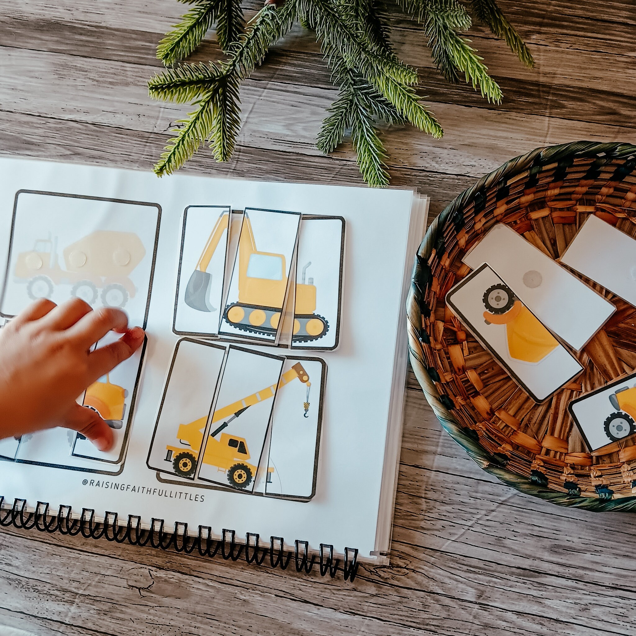 Construction Site Busy Binder- Toddler Busy Book - Preschool Quiet Book ...