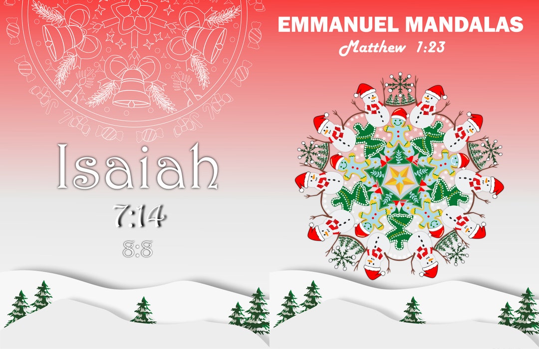 Emmanuel Christmas Coloring Pages - Etsy