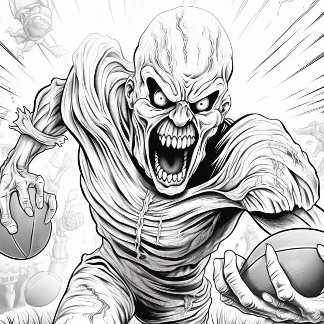 Halloween Coloring Book; Halloween Touchdown Coloring Book - Etsy