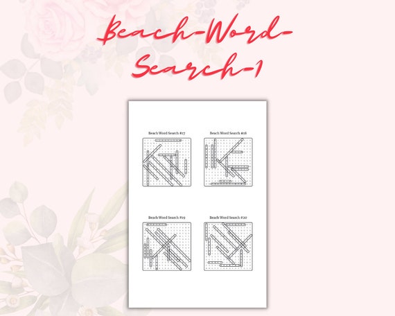 Beach Word Search Puzzle Set of Word Search and Unscramble - Etsy
