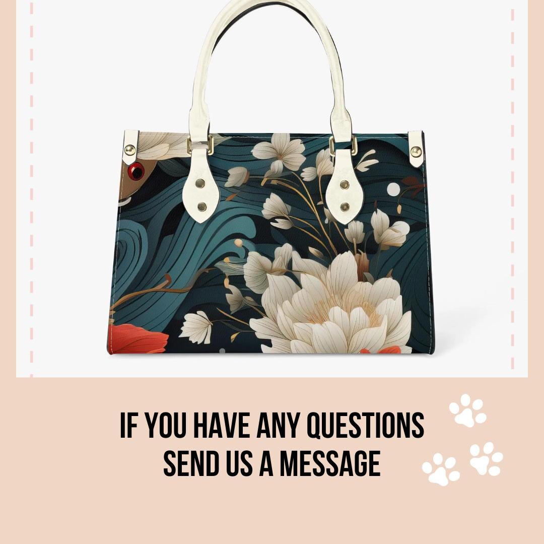 Japanese Art Handbag, Koi Fish Purse, Sakura Blossom Bag, Ukiyo-e Tote ...