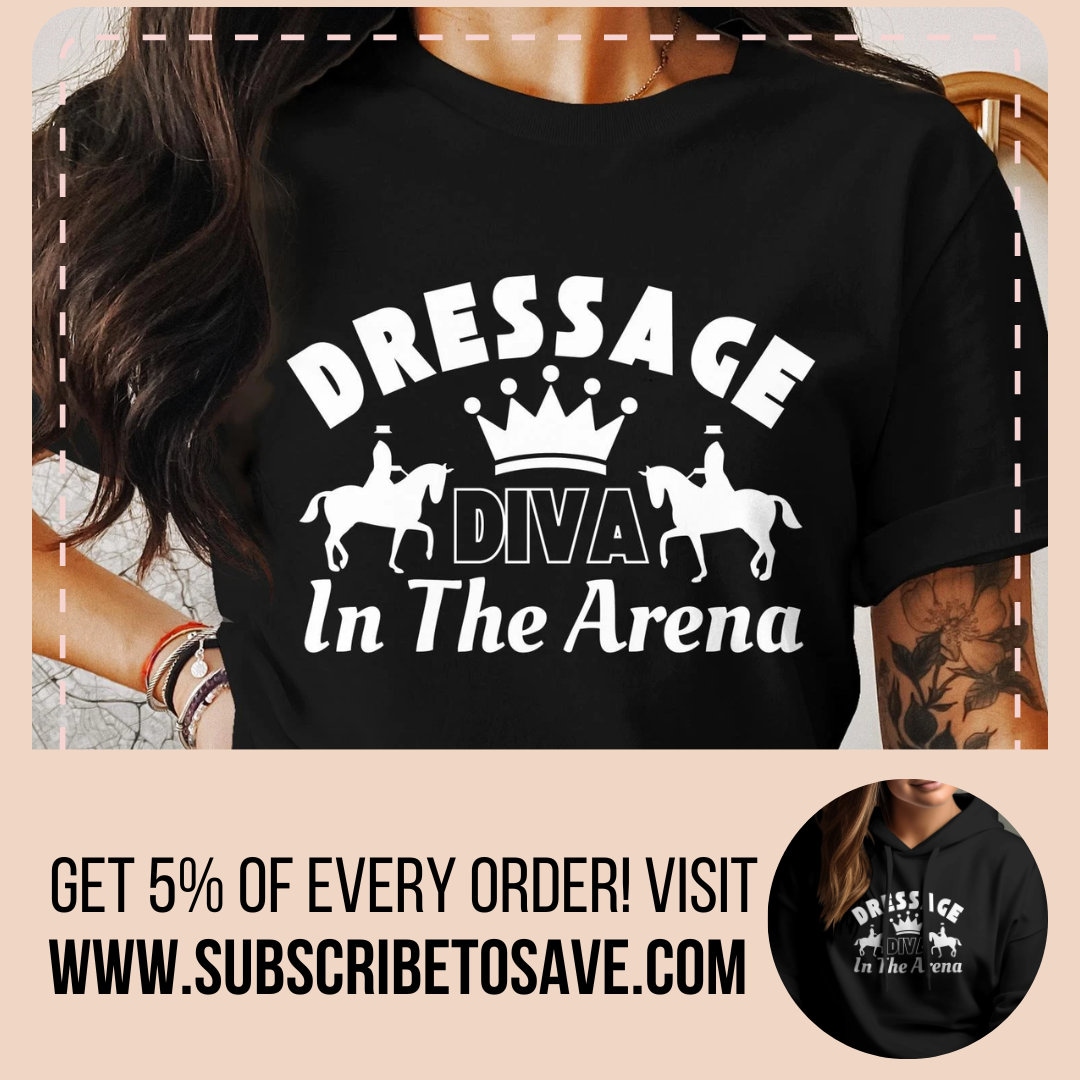 Dressage Diva in the Arena T-shirt, Equestrian Horse Riding Tee ...