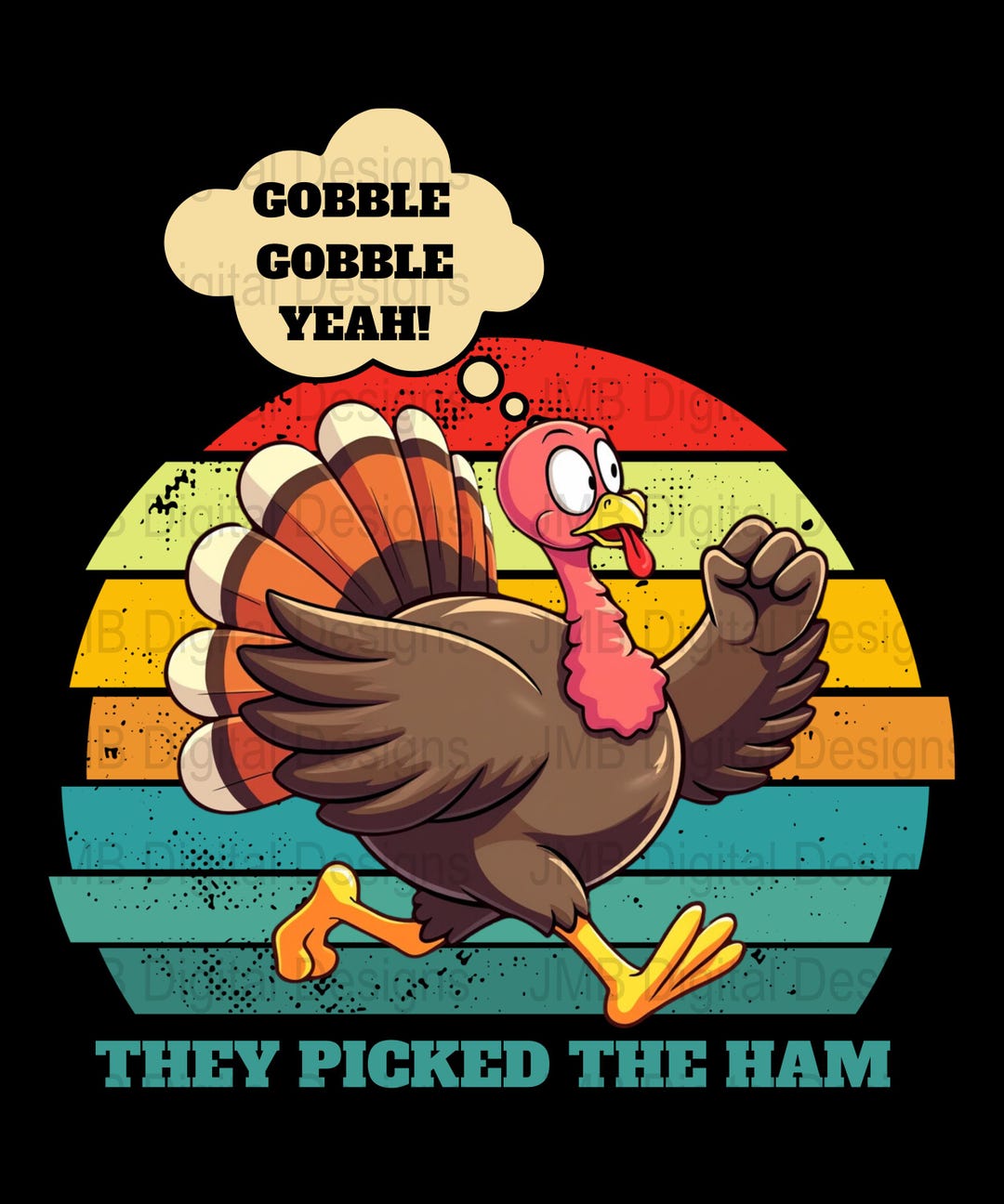 Thanksgiving Turkey PNG Digital File, Friendsgiving SVG File, Gobble ...