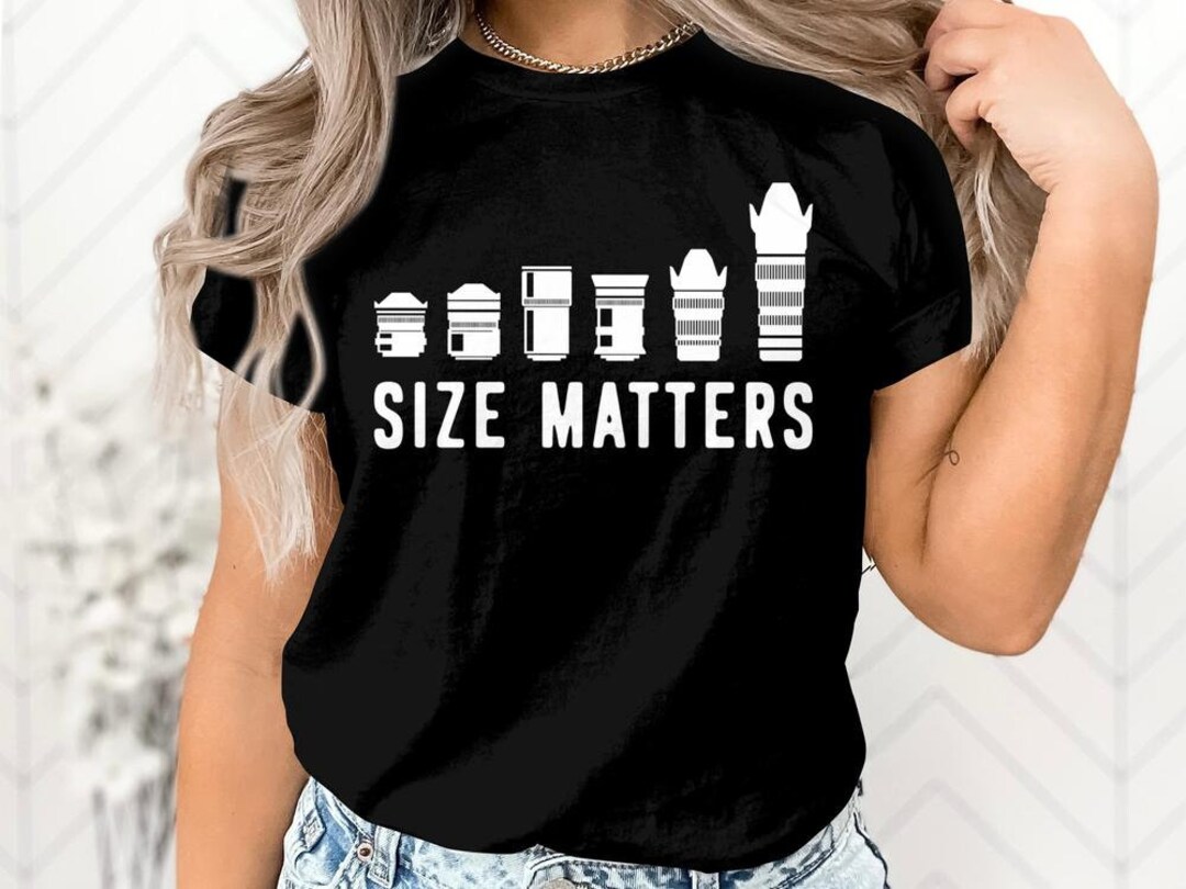 Size Matters Funny Lens T-shirt, Camera Tee, Funny Camera Shirt ...