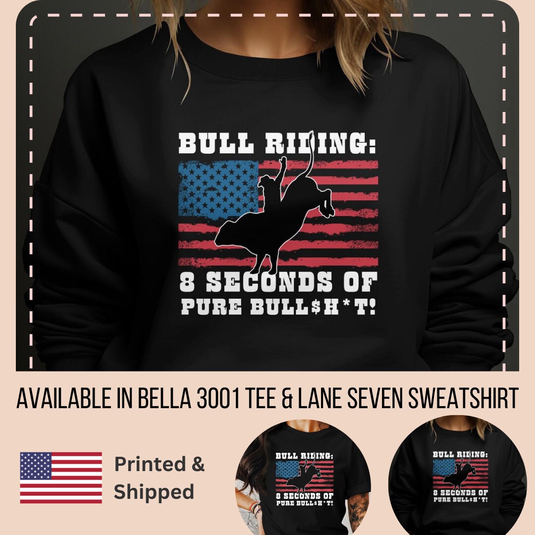 8 Seconds T-shirt, 8 Seconds, Bull Riding Shirt, Bull Rider Tshirt ...