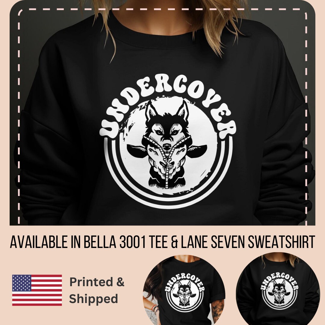 Undercover Wolf T-shirt, Wolf in Sheep's Clothing Tshirt, Anti Social ...