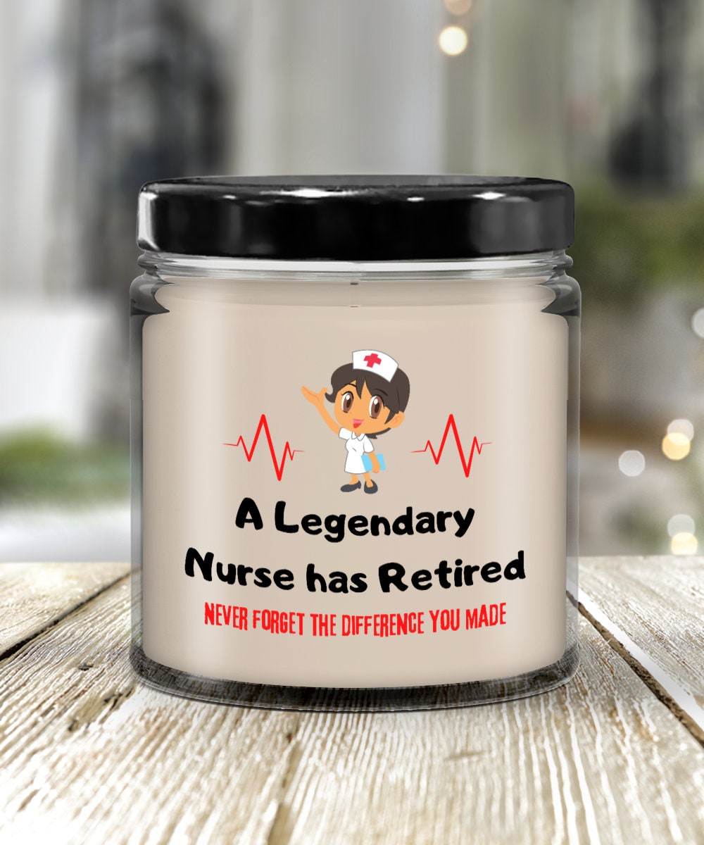 Retired Nurse Candle, Gift for Retiring Nurse, Co-worker Gift for Nurse ...